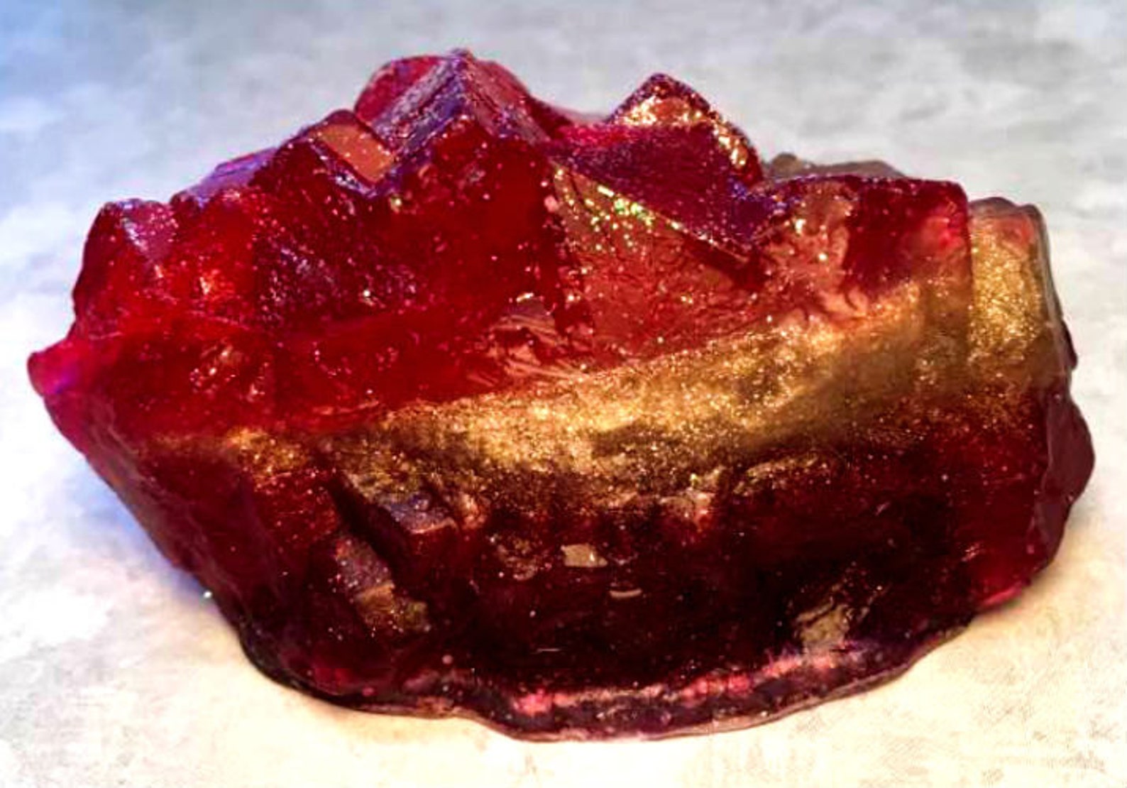Ruby Red Geode Crystal Gemstone Rock Soap Pomegranate | Etsy
