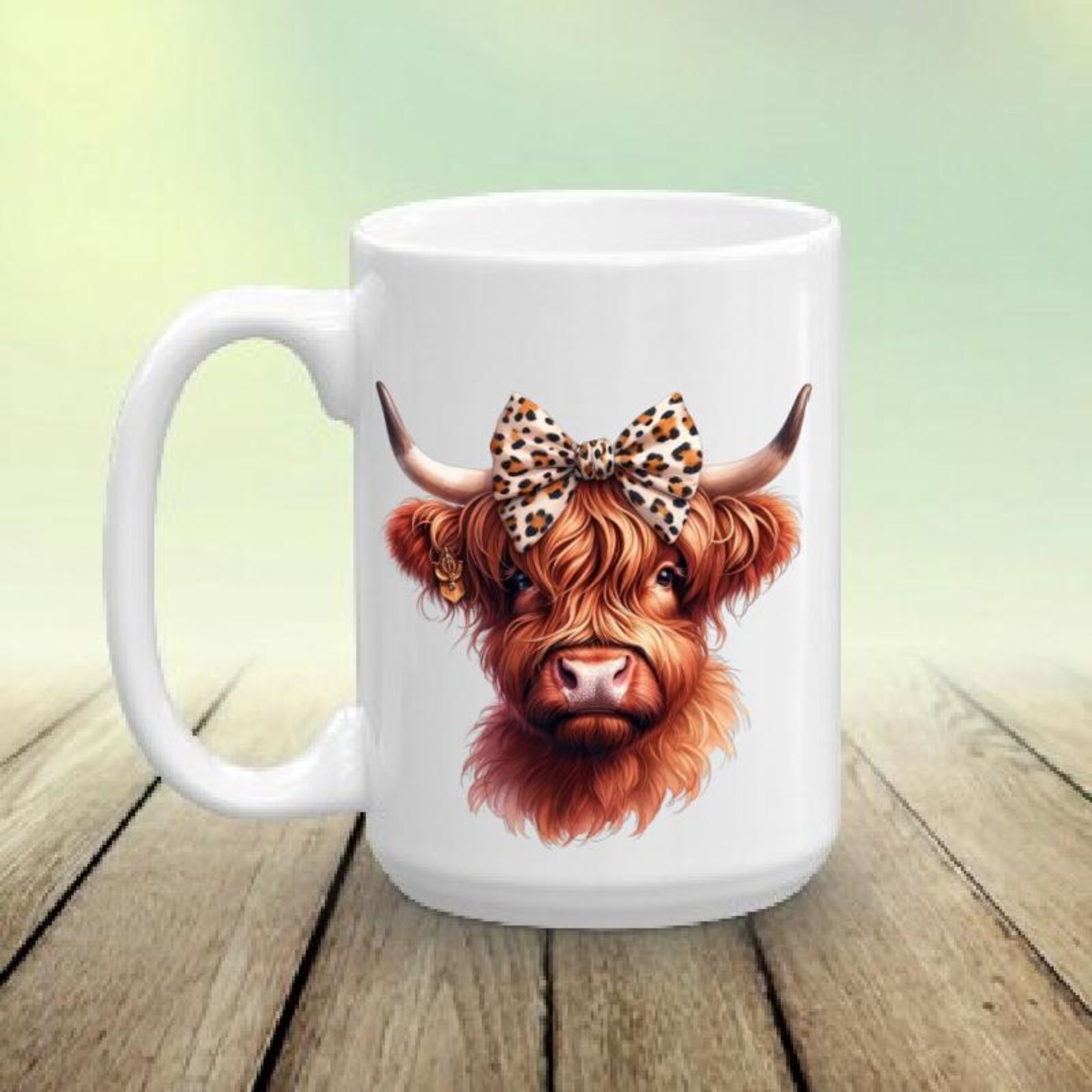 Highland Cow Sublimation Transfer, Cows, Farm, Heifer, Leopard Bow ...