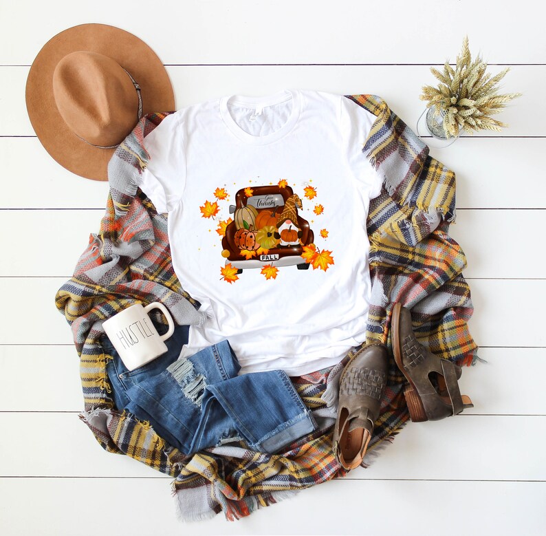Fall Pumpkin Gnome Truck Sublimation Transfer Ready to Press - Etsy