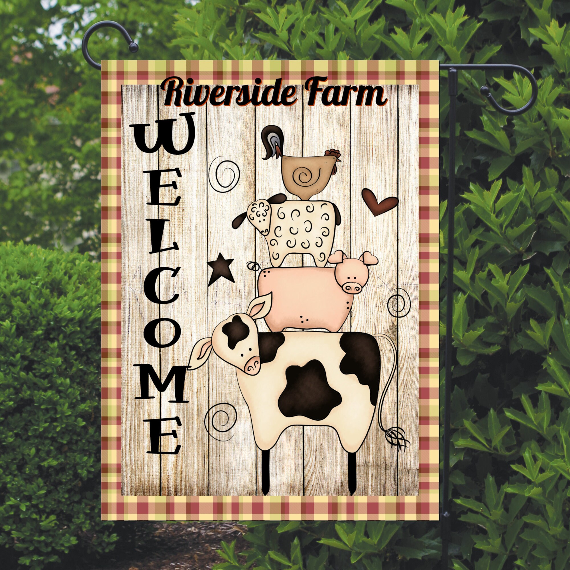 Farm Garden Flag Personalized Garden Flag Name Garden Flag | Etsy