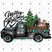 Merry Christmas Truck Sublimation Transfer, Ready to Press, Tree, Gifts ...
