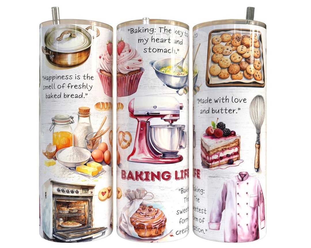 Baking Life Sublimation Transfer, Ready to Press, 20 Oz Straight ...