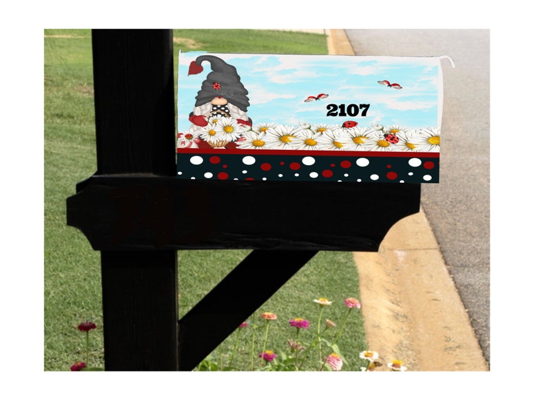 Ladybug Gnome Mailbox Cover With Magnetic Strip Personalized - Etsy