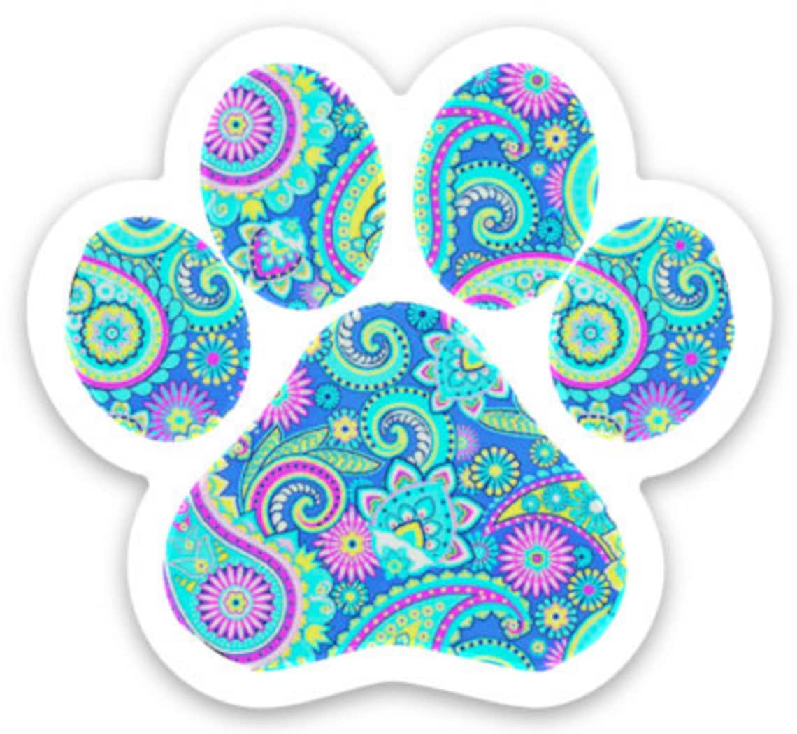 MINI Dog Paw Print Sticker Pawprints Sticker Laptop Sticker | Etsy