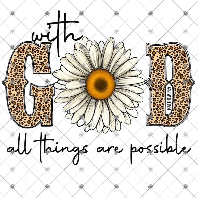 With God All Things Are Possible PNG Printable Design Bible - Etsy