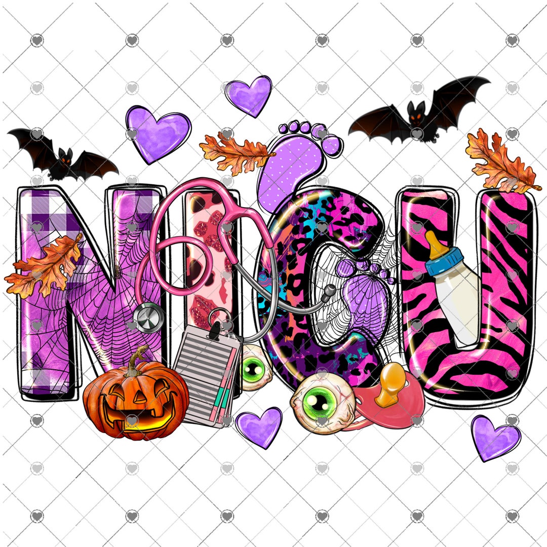 Halloween NICU Nurse Ready to Press Sublimation Transfer, Ready to Use ...