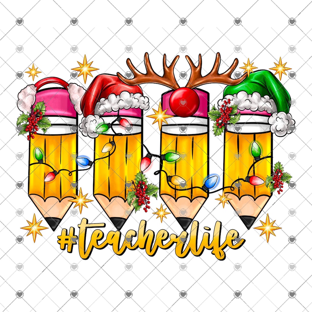 Teacher Christmas Ready to Press Sublimation Transfer, Ready to Use ...