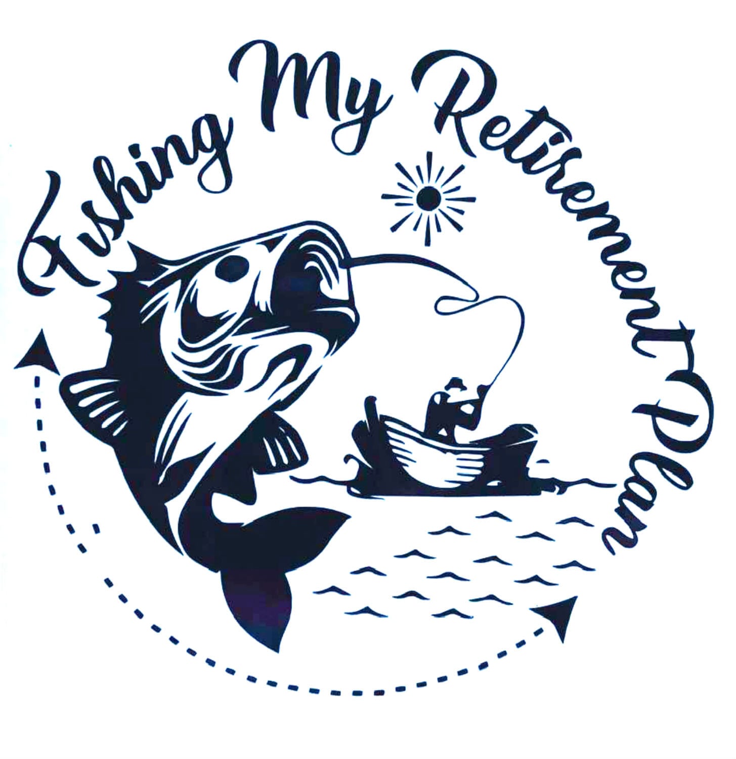 Fishing Retirement Plan Decal Fish Sticker Fishing Decal | Etsy