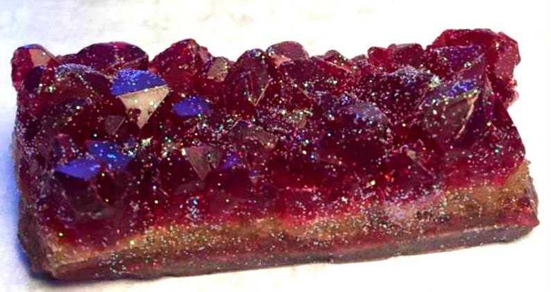 Ruby Red Geode Crystal Mineral Gemstone Rock Soap | Etsy