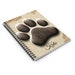 Personalized Dog Paw Print Spiral Notebook - Dog Mom Journal ...