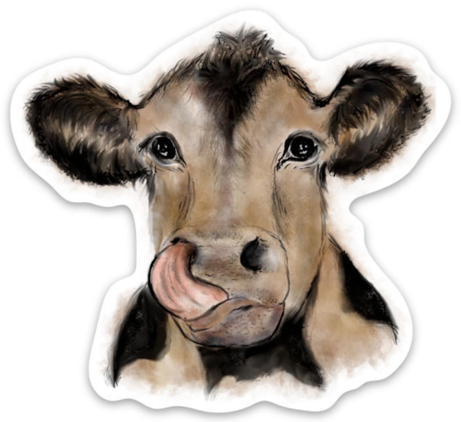 Cow Sticker Cow Lover Cow Gift Laptop Sticker Water Bottle - Etsy