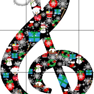 Christmas Music Note Sublimation Transfer Ready to Press, Musical Gift ...