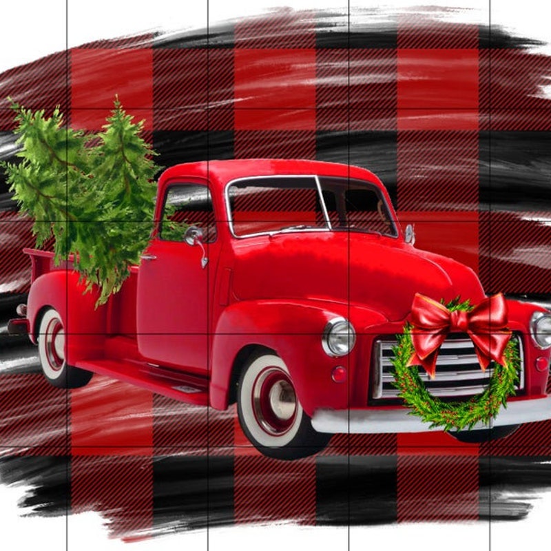 Red Christmas Truck - Etsy