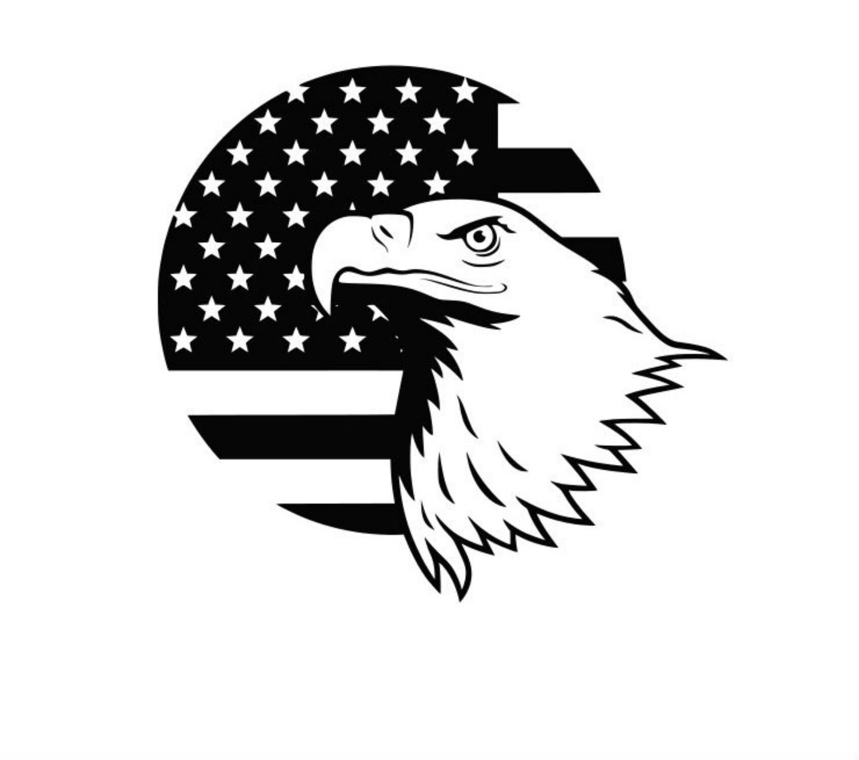 Eagle American Flag Decal Sticker American Eagle Sticker | Etsy