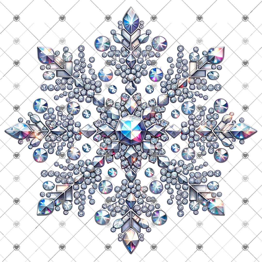 Snowflake Sublimation Transfer, Crystal Snowflakes Printed Transfer ...