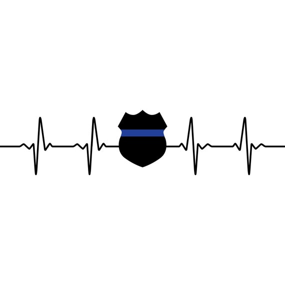 Thin Blue Line Heartbeat Decal Police Heartbeat Decal Back | Etsy