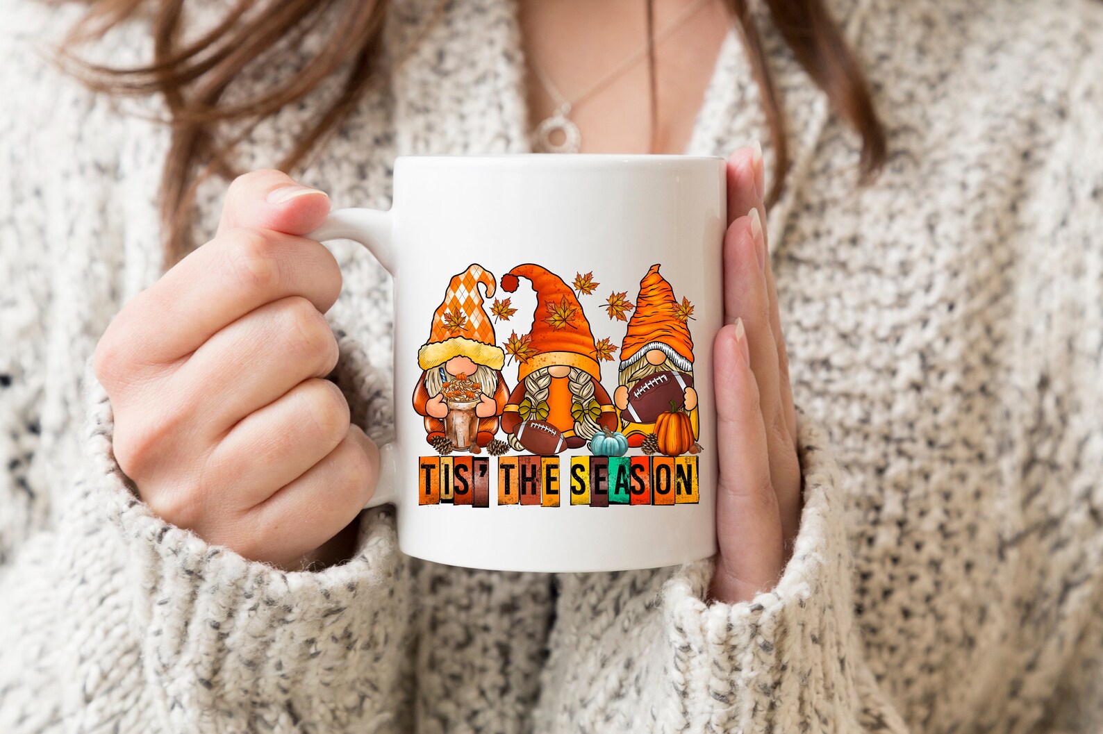 Fall Pumpkin Coffee Football Gnomes Sublimation Transfer, Ready to ...