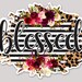 Blessed Sticker, Laptop Sticker, Water Bottle Sticker, Blessed Floral ...
