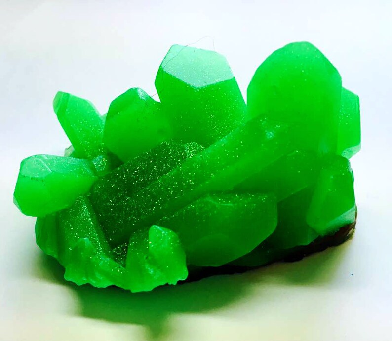 Emerald Green Geode Crystal Mineral Gemstone Rock Soap FREE | Etsy