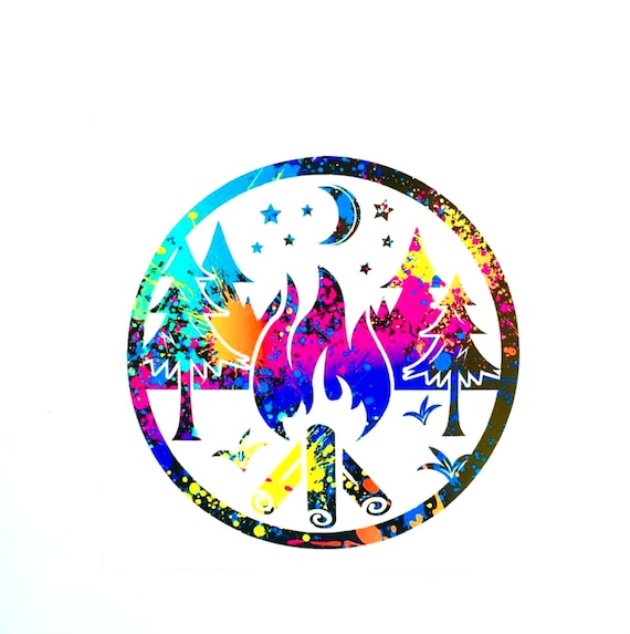 Camping Sticker Decal Campfire Sticker Nature Decal RV | Etsy