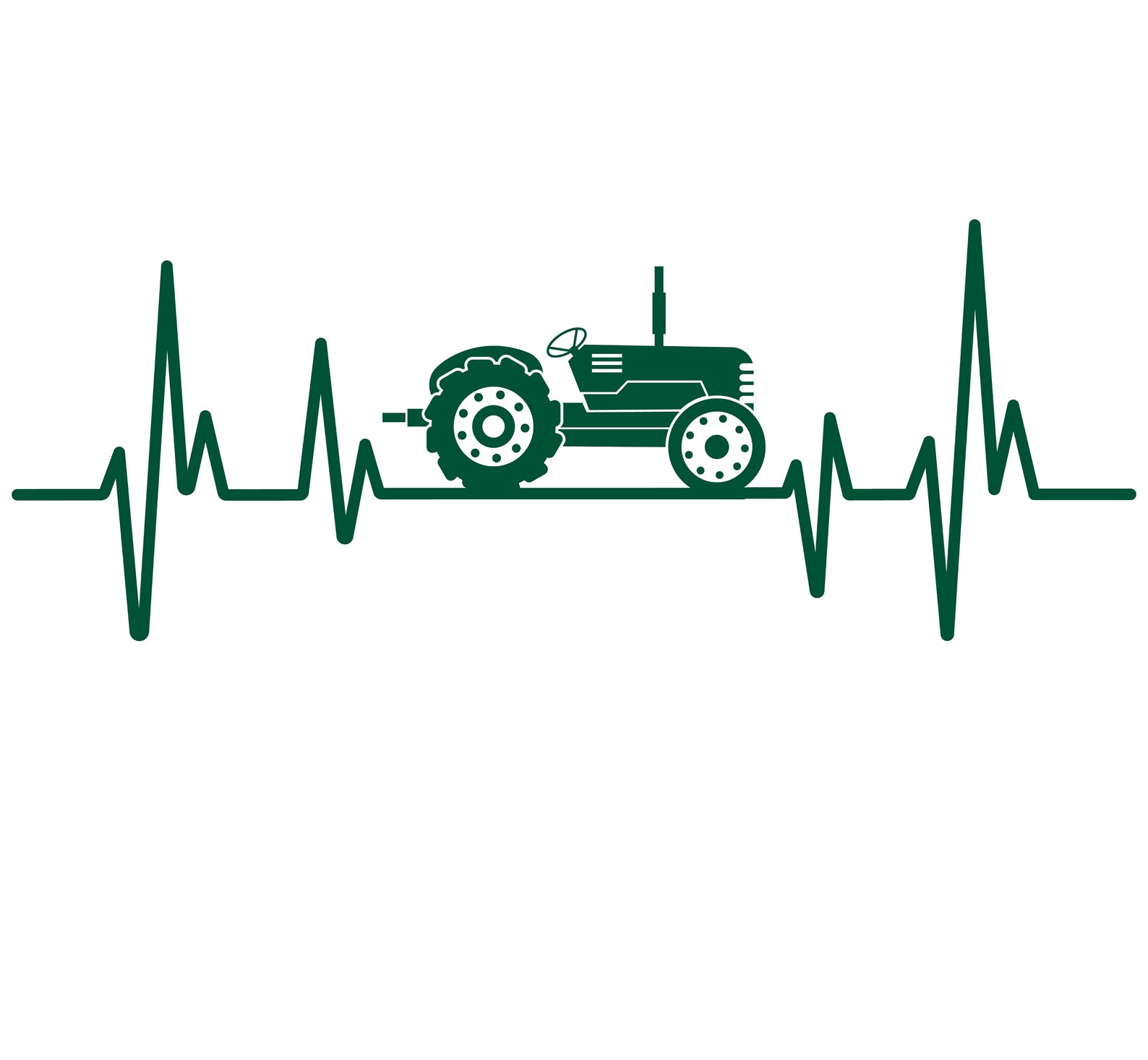 Tractor Heartbeat Decal Sticker, Farmer Sticker, Tractor Gift, Gift for ...