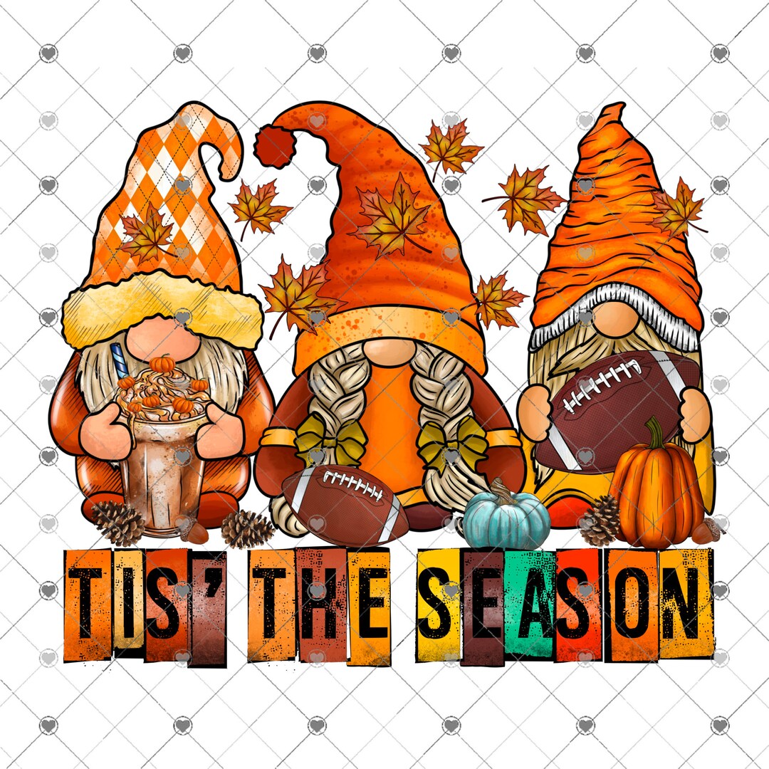 Fall Pumpkin Coffee Football Gnomes Sublimation Transfer, Ready to ...