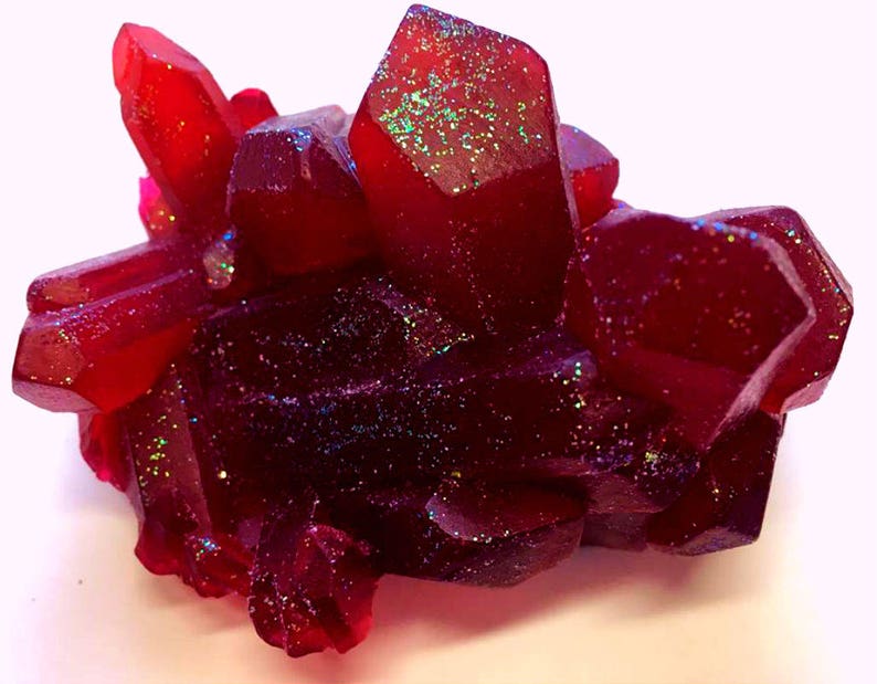 Ruby Red Geode Crystal Rock Soap FREE U.S. SHIPPING | Etsy