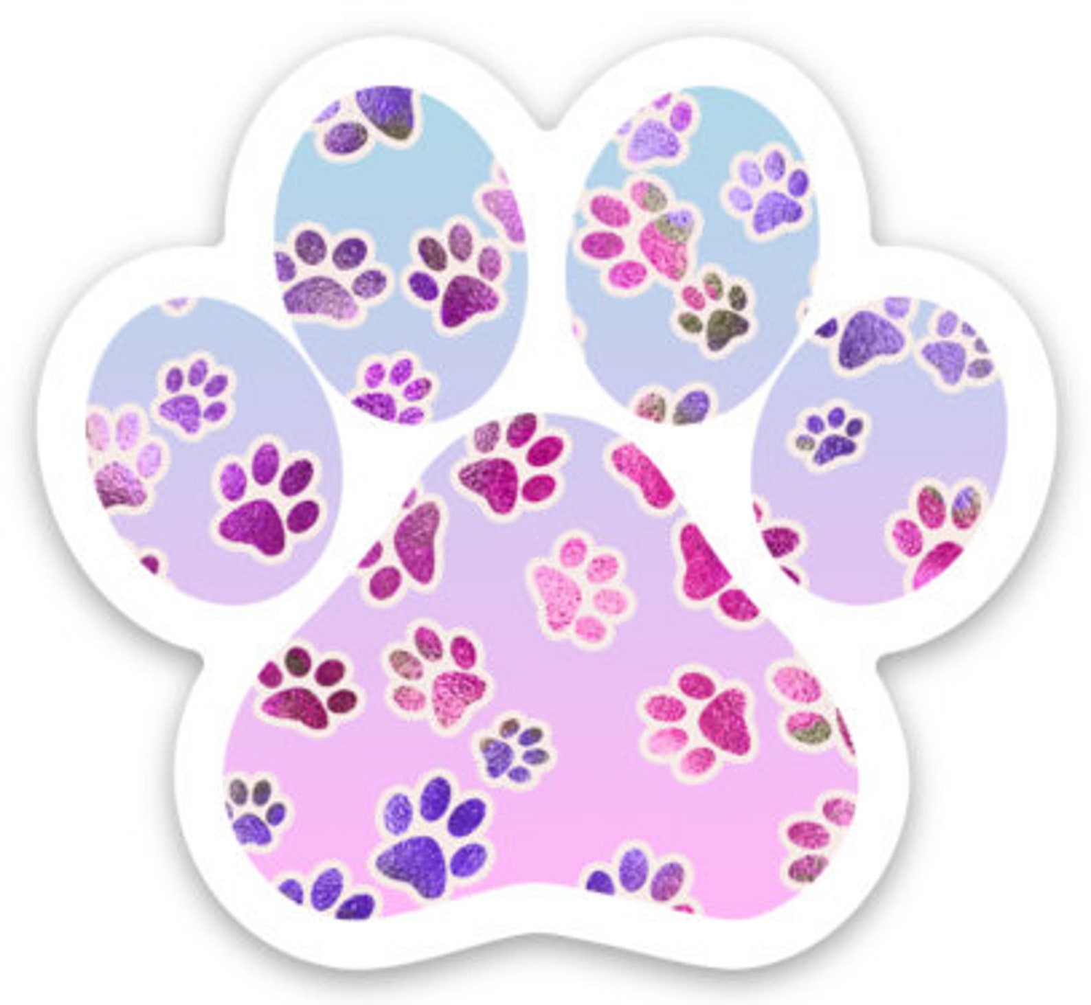 MINI Dog Paw Print Sticker Pawprints Sticker Laptop Sticker - Etsy