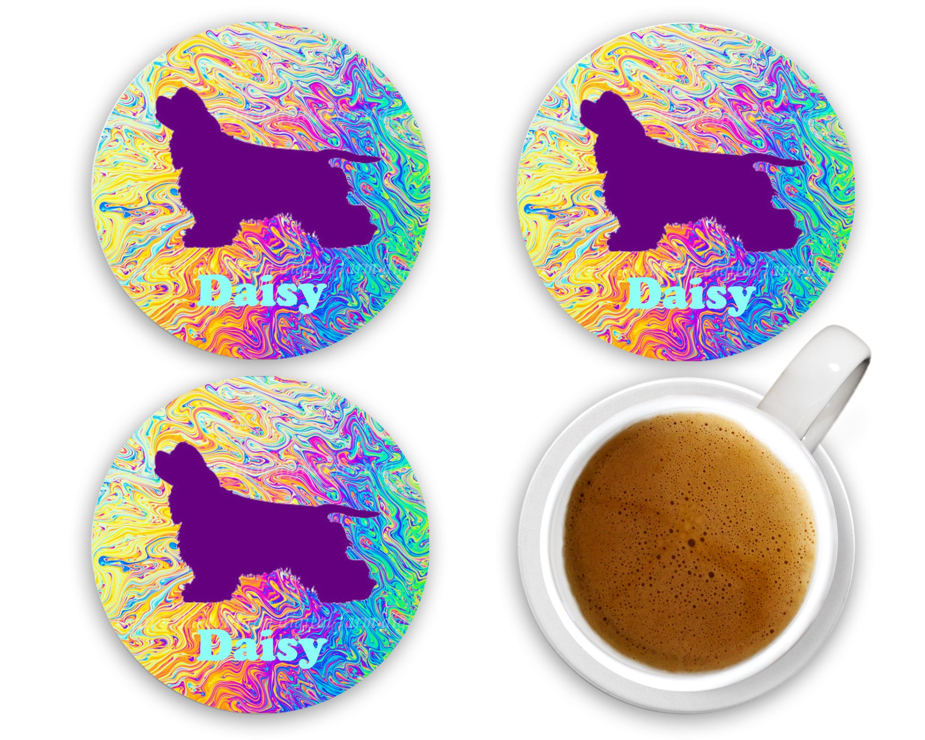 Dog Breed Personalized Coasters 100% Custom You Choose | Etsy