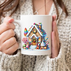 Gingerbread House Sublimation Transfer, Christmas Candy House Printed ...