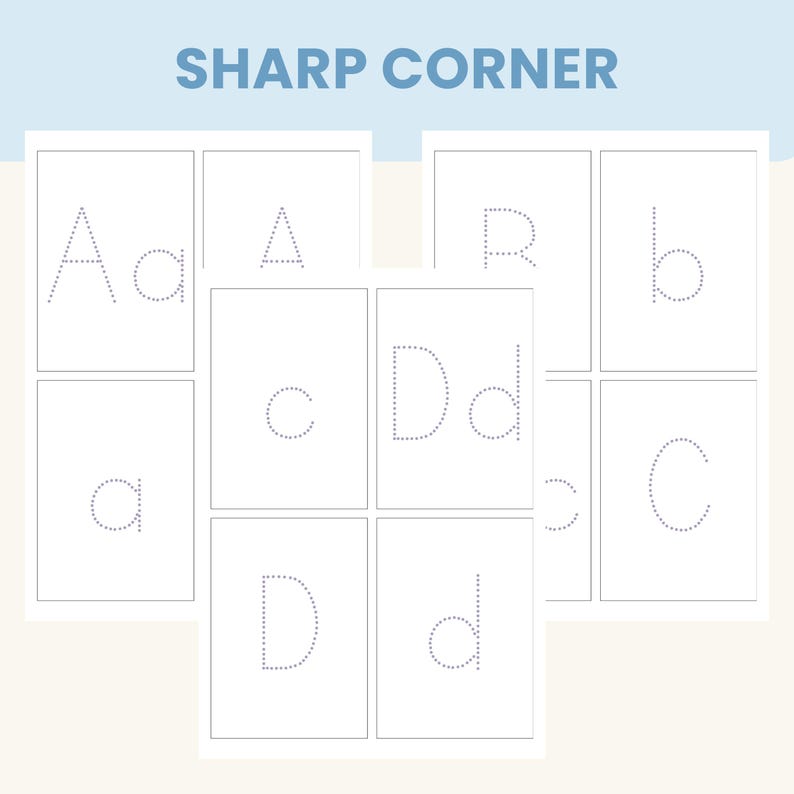 Printable ABC Tracing Cards – Uppercase, Lowercase Flashcards (instant ...