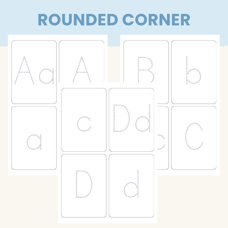Printable ABC Tracing Cards – Uppercase, Lowercase Flashcards (instant ...