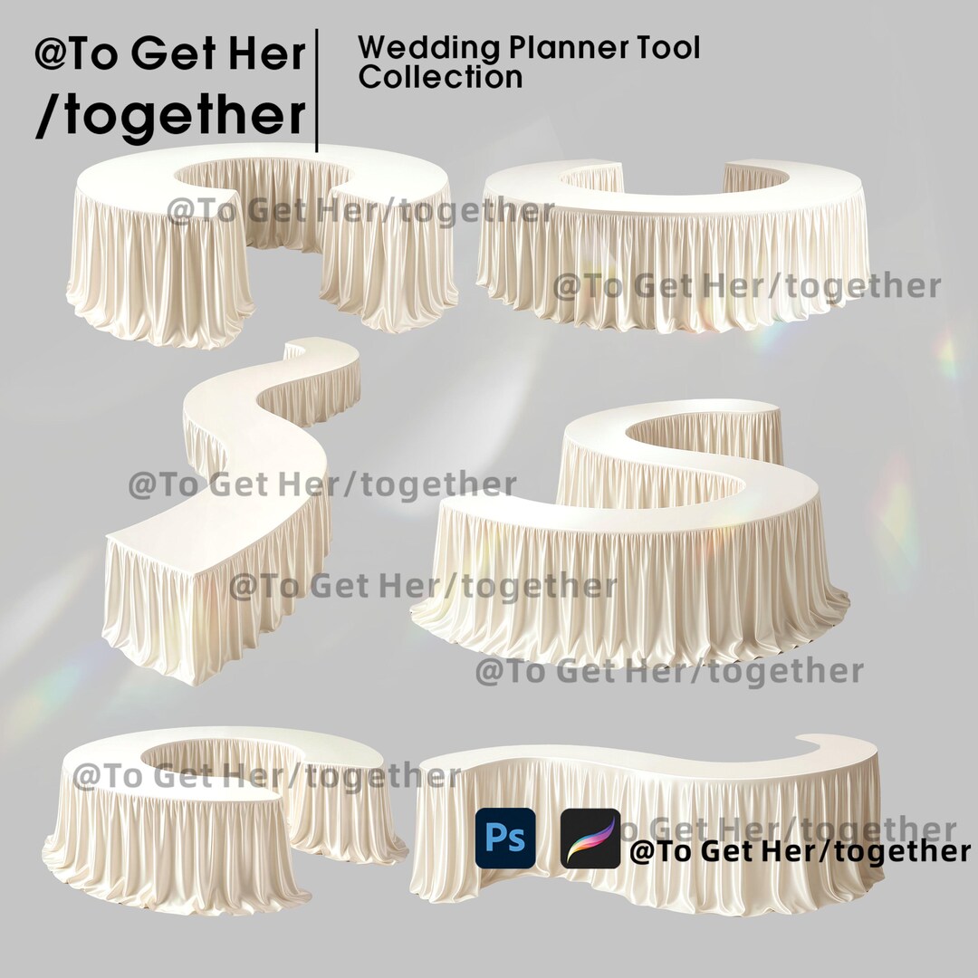 Wedding Table Mockup: Ivory Fabric Drape, Digital Planner Tool - Etsy UK