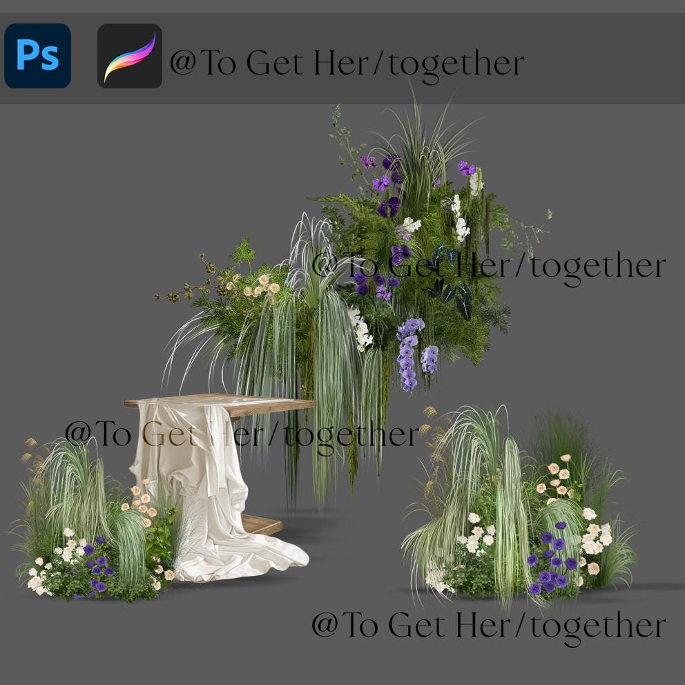 Flower Illustration, Wedding Drawing Template, Wedding Planning Tool ...