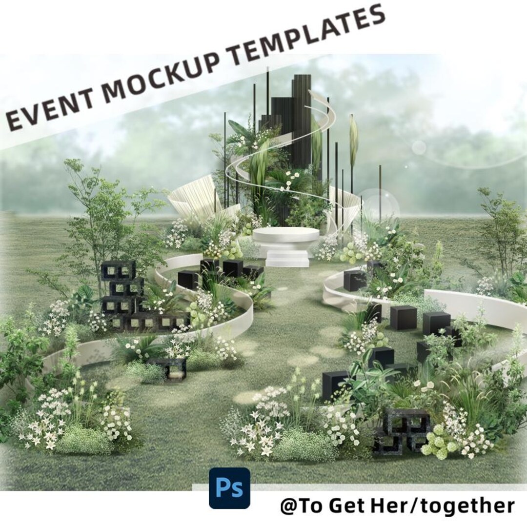 Backdrops Design Mock Ups Template for Event Stylist, Wedding Decor ...