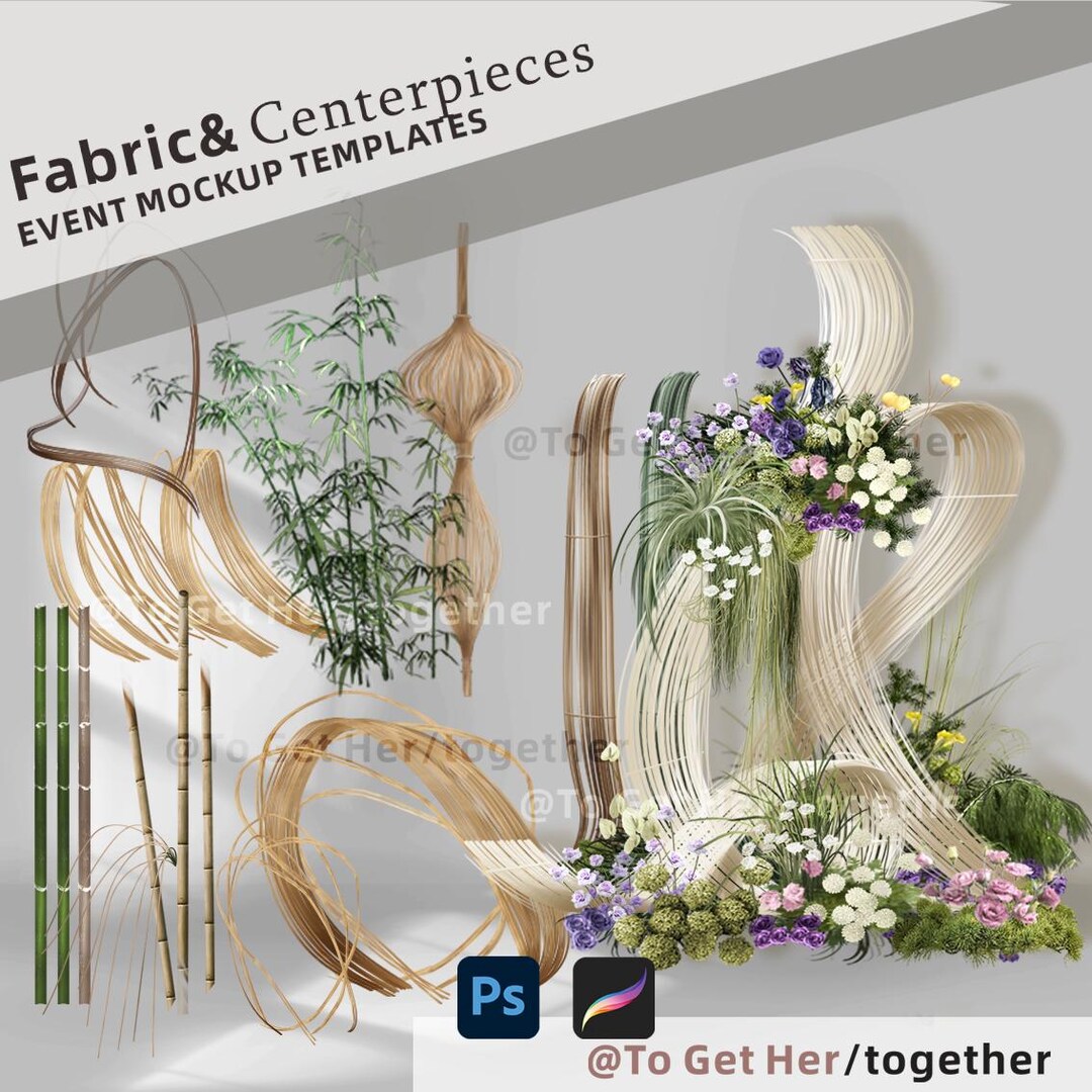 Bamboo Wedding Props, Green and Purple Wedding Flowers,chic Interior ...