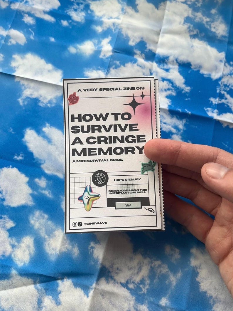 How to Survive a Cringe Memory - Mini Zine Printable PDF - Etsy