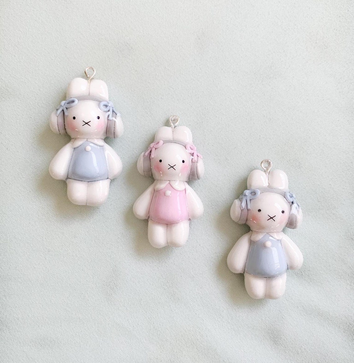 Miffy Clay Keychain Cute Handmade Polymer Charm Kawaii Phone Strap Y2K ...