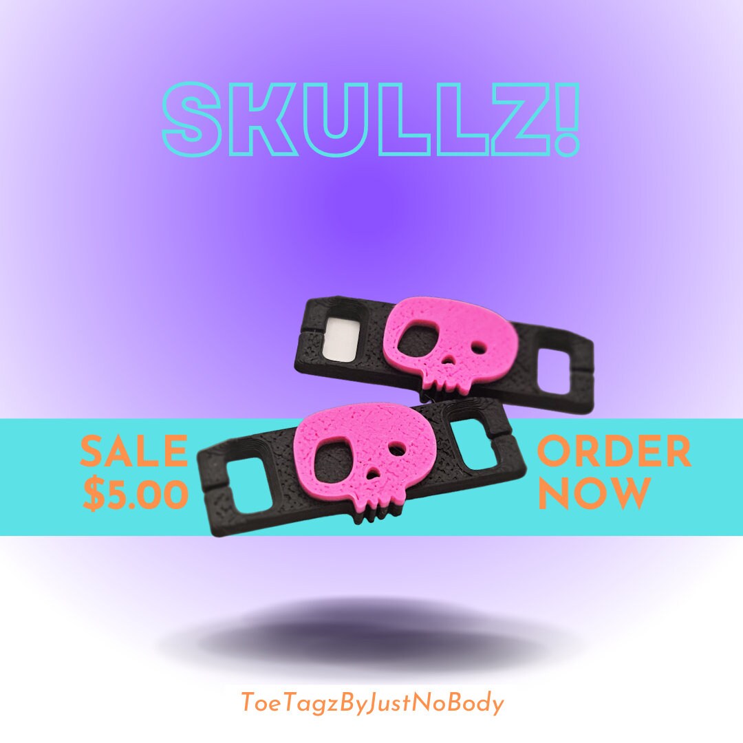 Skull Shoe Lace Clip – 3D Printed Sneaker Charm - Etsy Australia