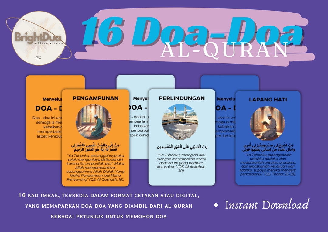 16 Doa-doa Al-quran Bahasa Melayu - Etsy