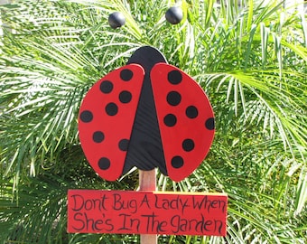 Lady Bug Garden Decor Metal Art Hanging Wall Sign - Etsy
