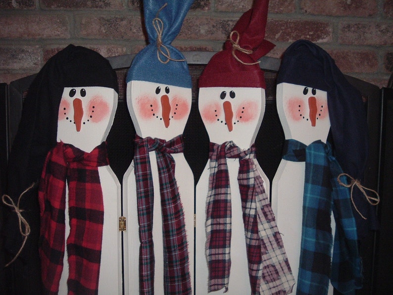 Country Christmas Snowmen Fireplace Screen - Etsy