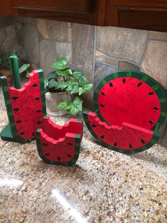 Watermelon Themed Kitchen Colorful Wall Decor For The Kitchen Fruit