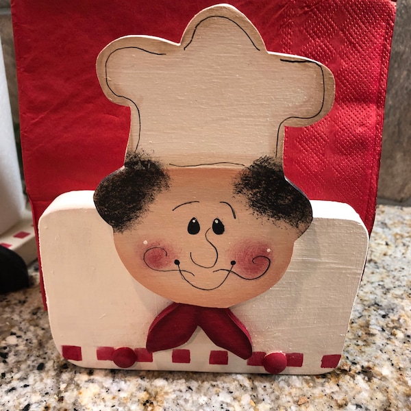 Chef Napkin Holder - Etsy