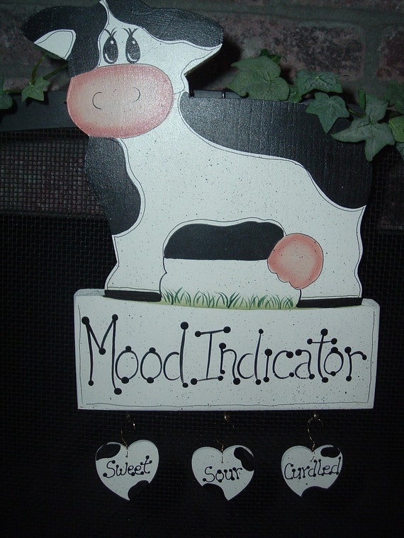 Sweet....sour....curdled.... Cow Mood Indicator Wall Hanging | Etsy