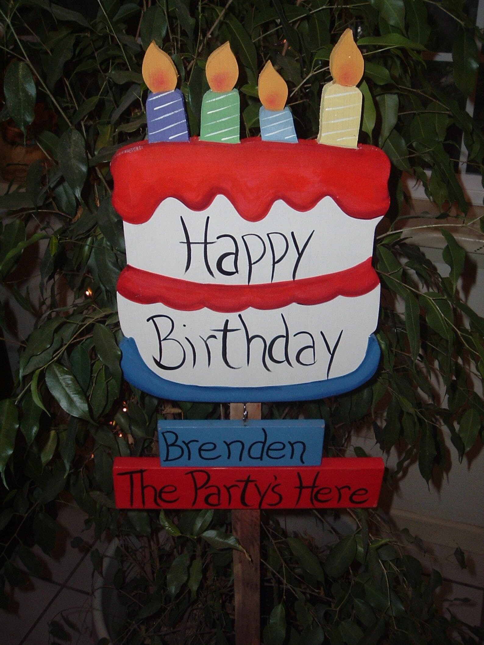 Happy Birthday Garden Stake (personalized) - Etsy