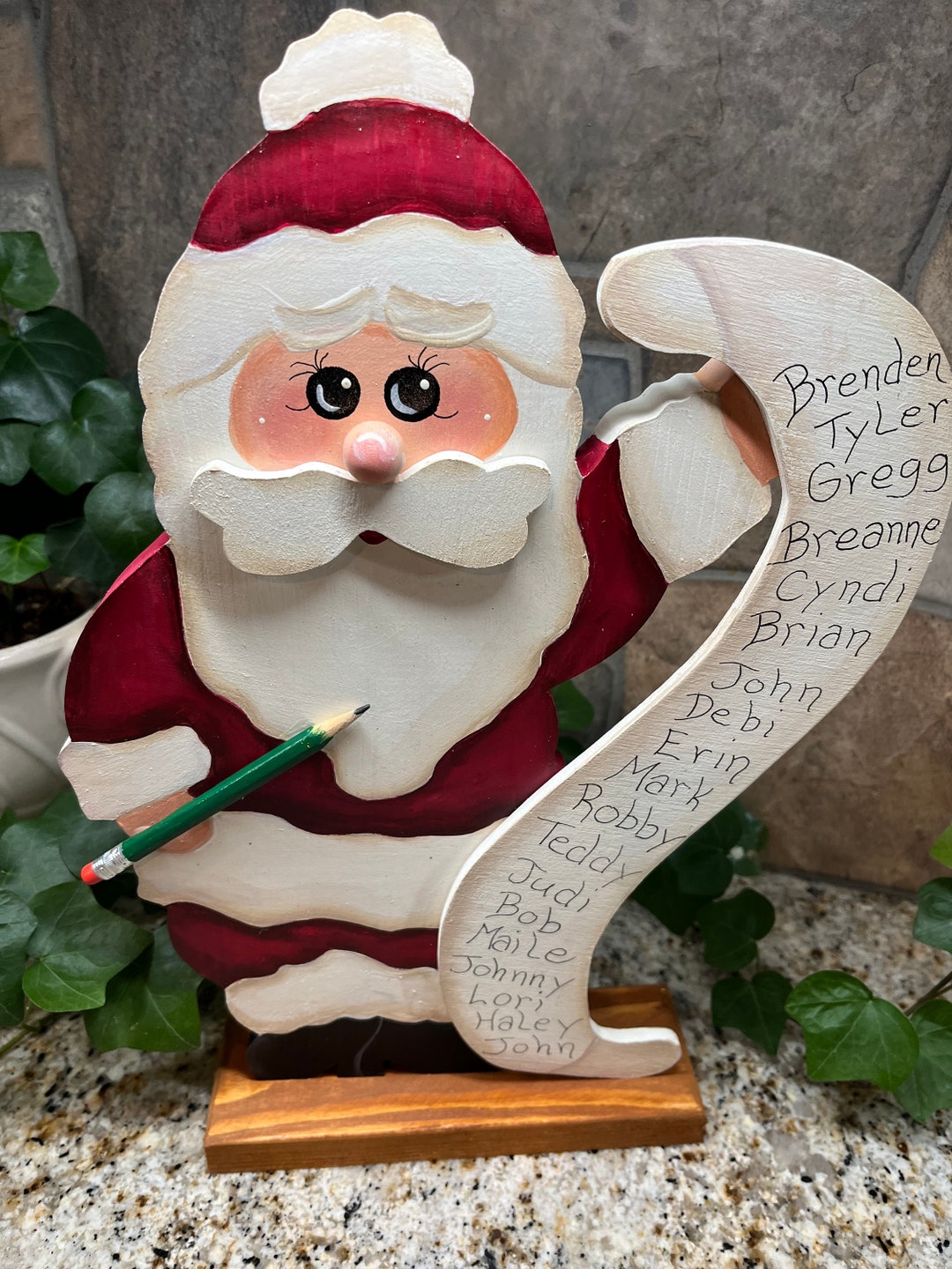 Santa Checking His List - Etsy