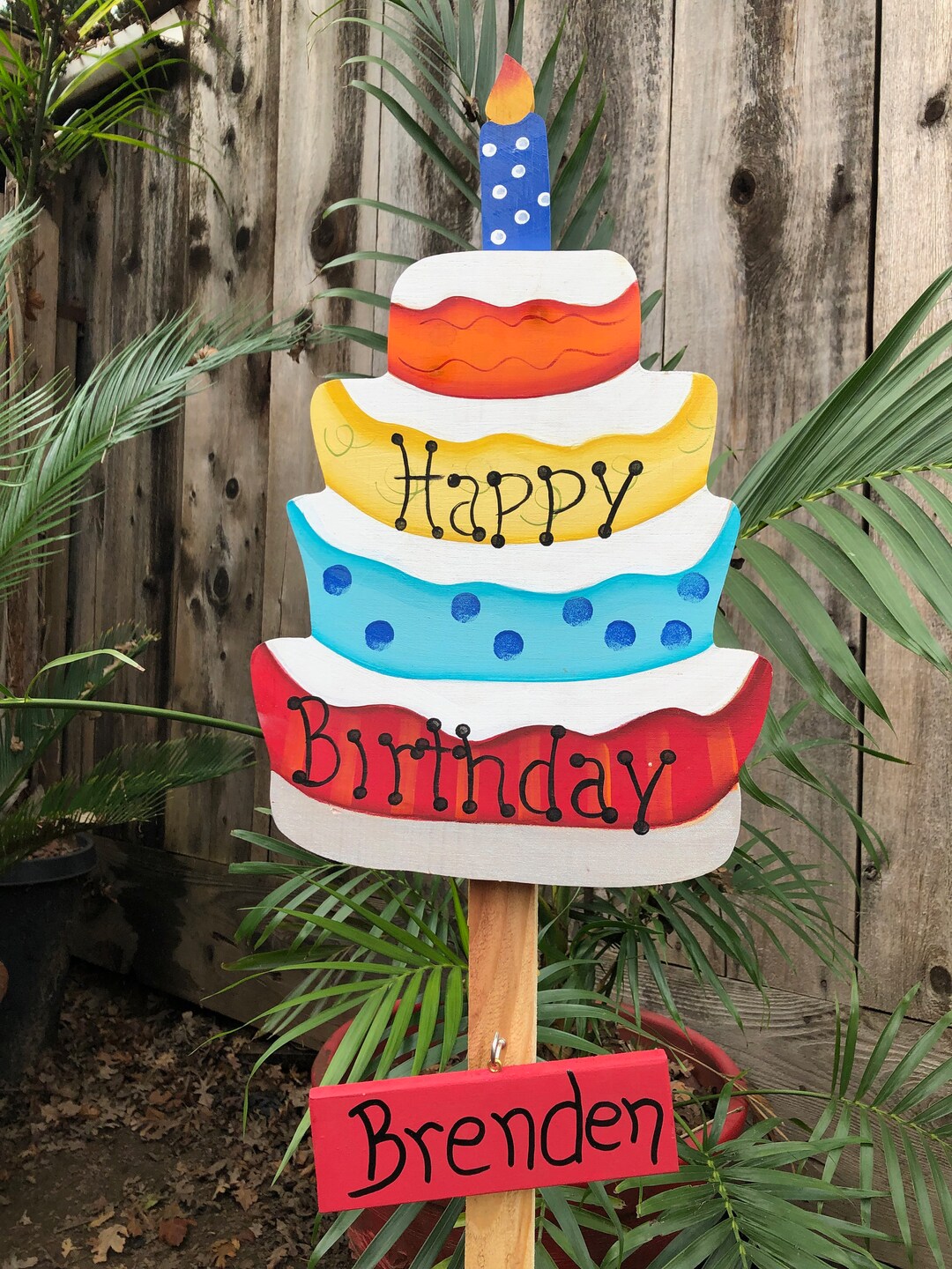 Birthday Stake Personalized - Etsy