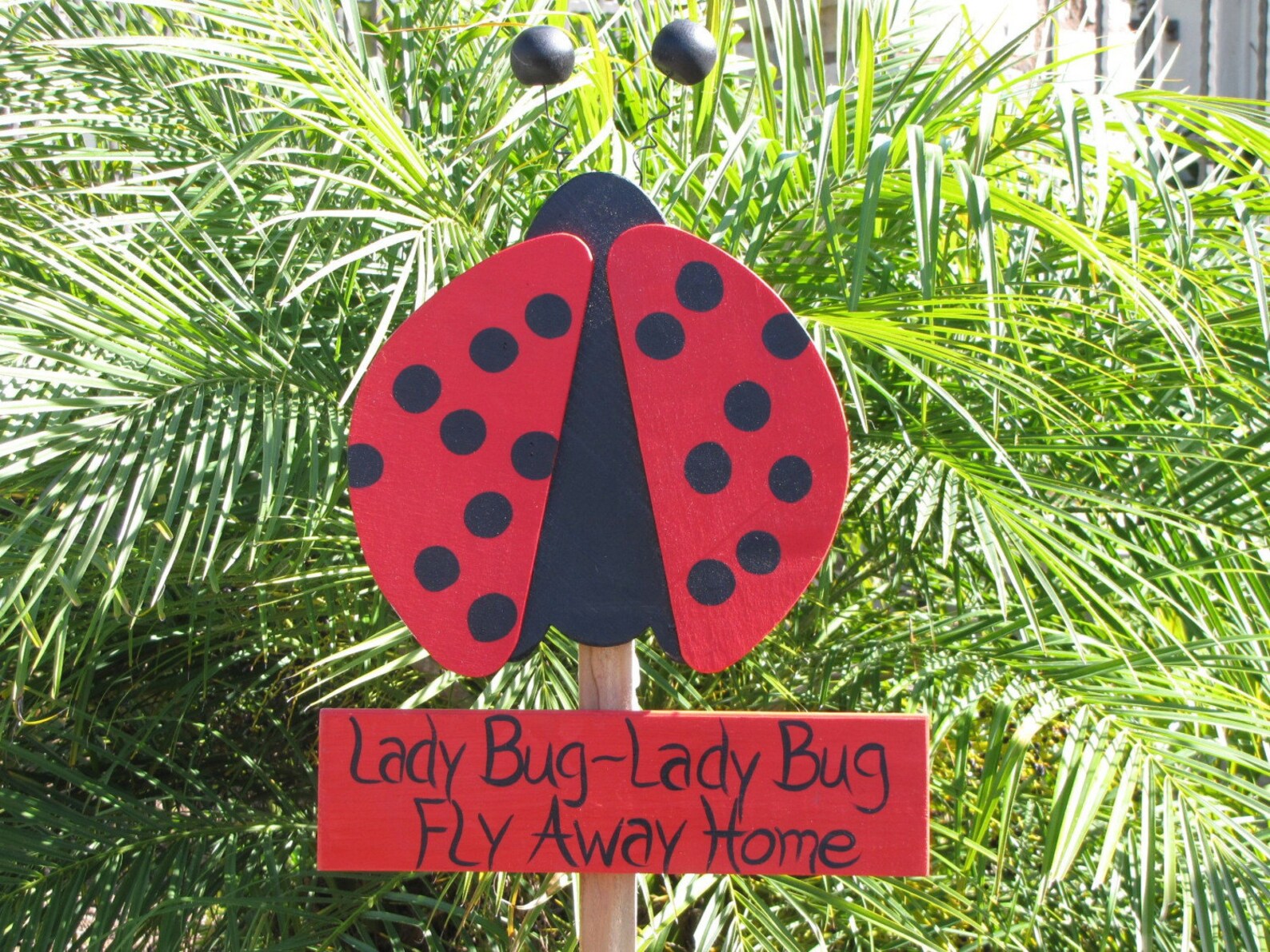 Lady Bug Garden Stake - Etsy