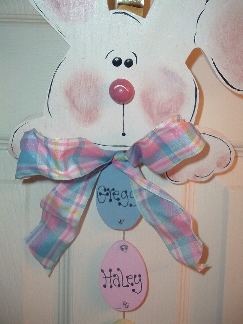 Personalized Easter Bunny Door/wall Hanger - Etsy